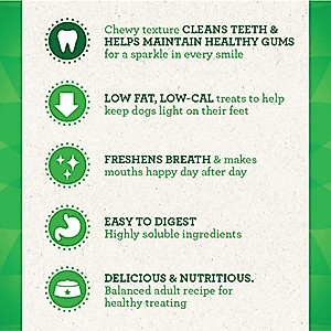 GREENIES Weight Management Petite Natural Dog Dental Care Chews Weight Control Dog Treats, 27 oz. Pack (45 Treats)