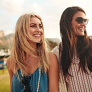 AM ANNIS MUNN 925 Sterling Silver Necklaces for Women Birthstone Heart Necklace Womens Jewelry Gifts for Her Women