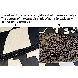 LGGQQW Sun and Moon Area Rugs Black and White Stars Space Carpets Astrology Zodiac rugsfor Bedroom Teen Girl Psychedelic Aesthetic Rugs