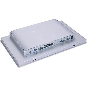 PARTAKER 17 Inch TFT LED Industrial Panel PC, All in One Desktop Computer, High Temperature 5-Wire Resistive Touch Screen,Intel J1900, Fanless VGA LAN RS232 COM, 4GB Ram 64GB SSD