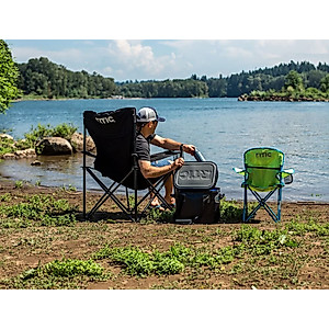 RTIC Big Bear Chair, Black/Camo, Portable Outdoor Camping Chair with Arm Rest, Folds Quickly for Easy Storage, 400lb Max Weight Capacity