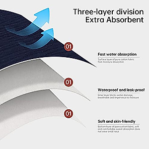 Rapotti Baby Drool Bibs Cotton for Boys and Girls Solid Colors 8 Pack Baby Bids Set for Teething and Drooling