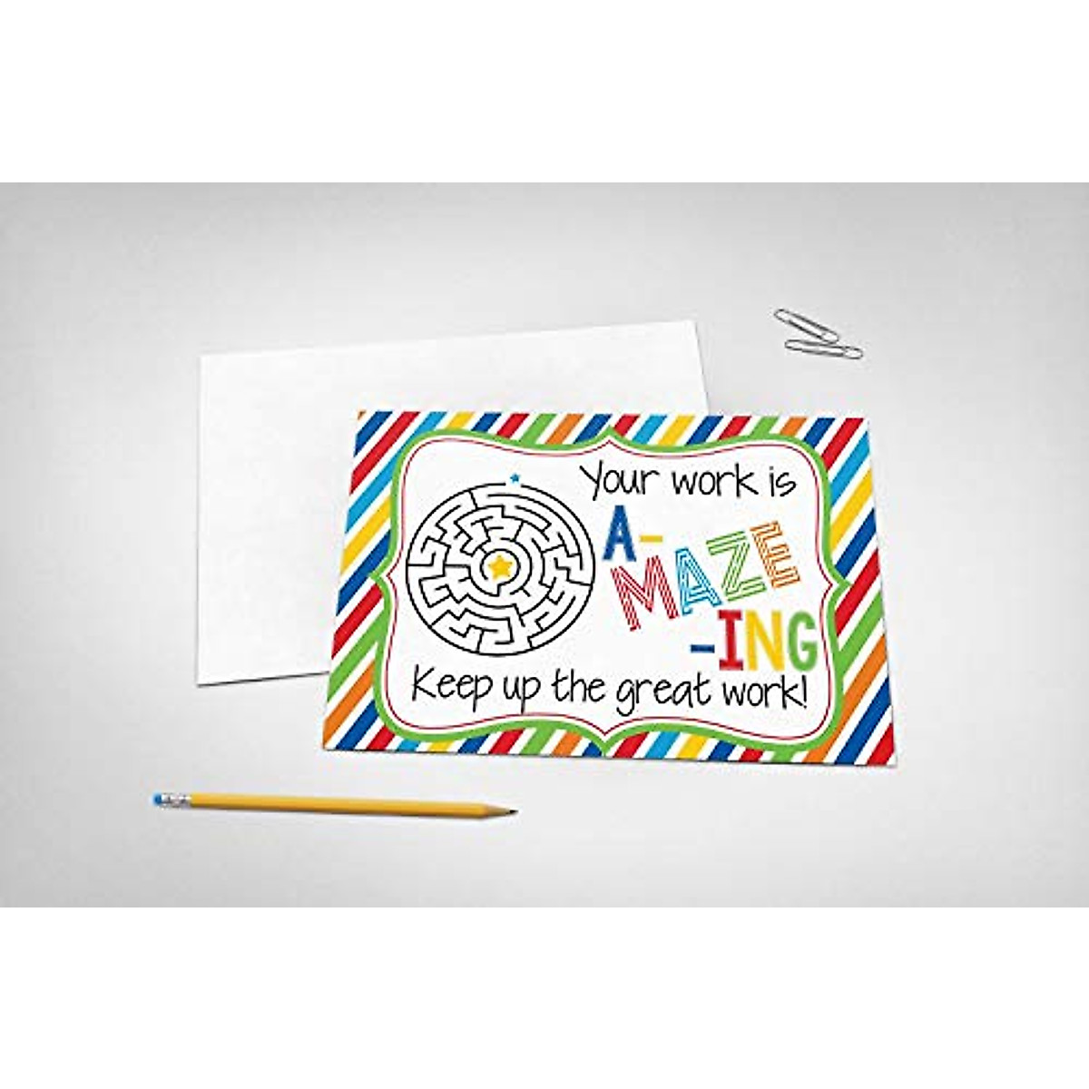 Keep Up The Good Work Themed Blank Cards For Students From Teachers, 4"x6" Fill In Notecards (6 different designs) by AmandaCreation (30)