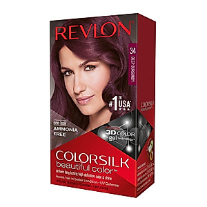 Revlon ColorSilk Hair Color 34 Deep Burgundy 1 Each (Pack of 4)