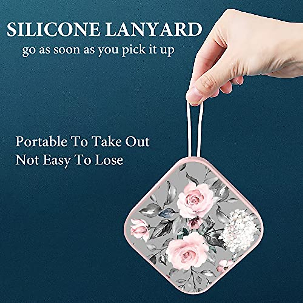 Hennaja Orthodontic Retainer Case,Perfect Denture case,Mouth Guard Case,aligner Case, Pill Case for Household|Office|Travel(1-Grey Rose)