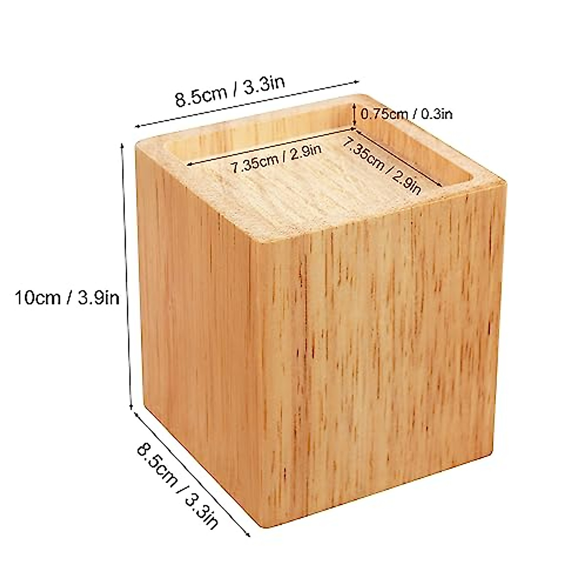 GNIEMCKIN Set of 4 Wood Bed Risers, 4 Inch High, Natural Wood Furniture Lifters, Heavy Duty Sofa risers for Sofa, Bed, Chair, Table