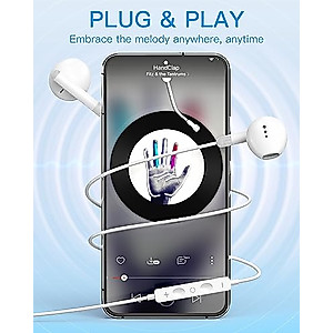 Oceovc Wired Earbuds with 3.5mm Plug, Wired Headphones in-Ear Earphones Corded with Microphone Built-in Remote, Compatible with iPhone/iPad/PC/Android and Most 3.5mm Jack Devices for Music, Podcasts