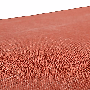 Pillow Perfect Tory Solid Indoor/Outdoor Reversible Patio Chairpad with Ties Weather and Fade Resistant, 15.5" x 16", Orange, 2 Count