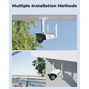 Reolink Duo - 2K Wireless Security Camera Outdoor, Dual Lens Ultra-Wide View, Color Night Vision, Battery Solar Powered, 2.4/5 GHz WiFi, 2-Way Talk, Person/Vehicle Detection, IP66 Waterproof