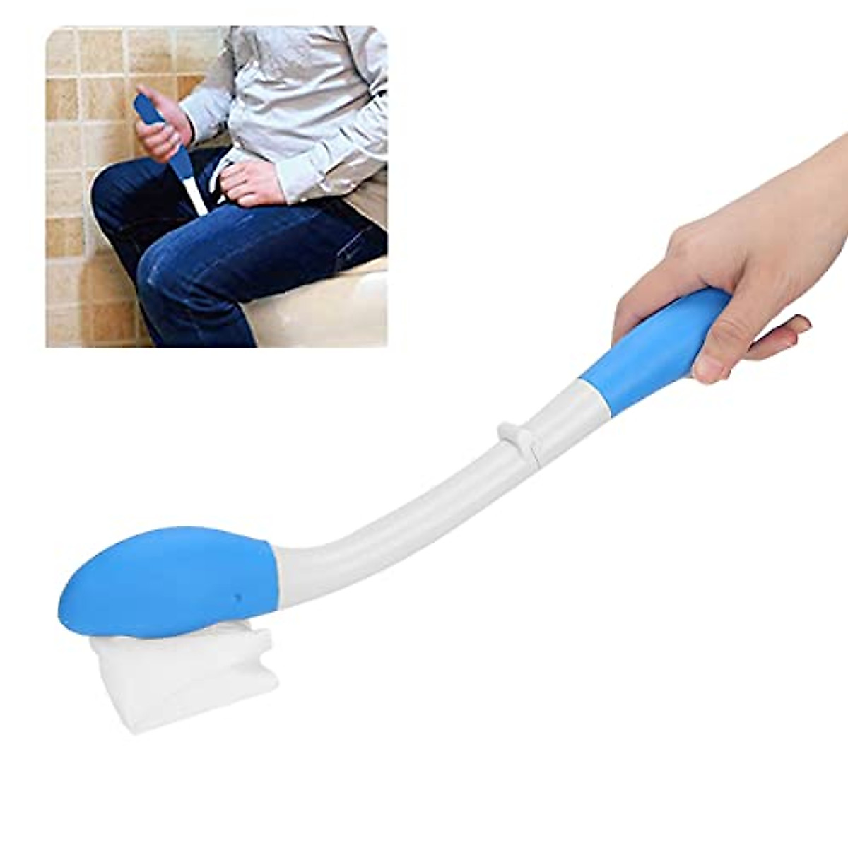 Toilet Aid Wiper, Toilet Tissue Aids Long Handle Reach Comfort Bottom Wiper Self Assist Bathroom Bottom Butt Wipe Helper Wand Comfort Wipe Tool for Pregnant After Surgery Seniors Arm Handicap