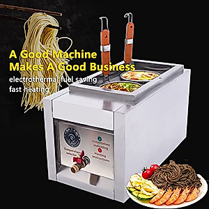 Pasta Cooker 2 Holes Noodle Cooking Machine 30-110℃ Pasta Cooking Tool 110V 2KW for Noodles Pasta Dumplings Soup