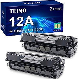 12A Toner Cartridge Replacement for HP 12A Black Toner Cartridge Compatible for HP Laserje 1020 1022 1012 1010 1015 1018 1022n 3015 3030 3020 3050 3052 3055 M1319F Toner Printer Black 2-Pack Q2612A