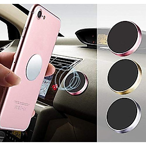 TRUE LINE Automotive Car Magnet Cell Phone Dashboard Steering Wheel Mounted Holder Mounting Kit (Black)