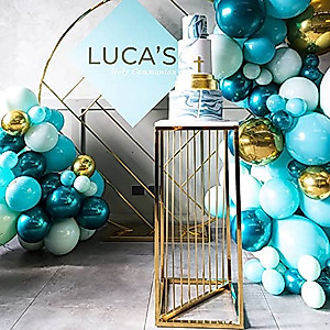 Beaumode DIY Dark Teal and Tiffany Balloon Garland for Birthday Communion Baby Shower Bridal Shower Balloon Arch Graduation Party Backdrop Decoration (Tiffany and Teal)