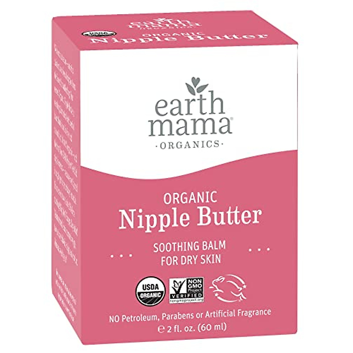 Earth Mama Organic Nipple Butter Breastfeeding Cream, Lanolin-Free, Safe for Nursing & Dry Skin, Non-GMO Project Verified, 2 Fl Oz