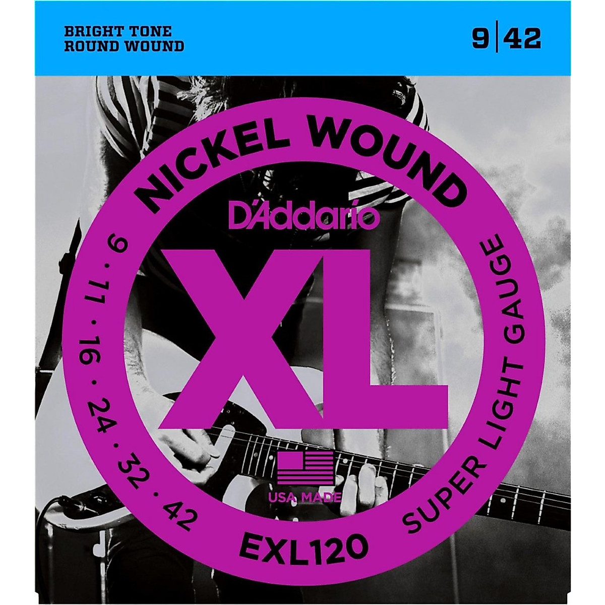 D'Addario EXL120 Nickel Super Light Electric Guitar Strings Two-Pack