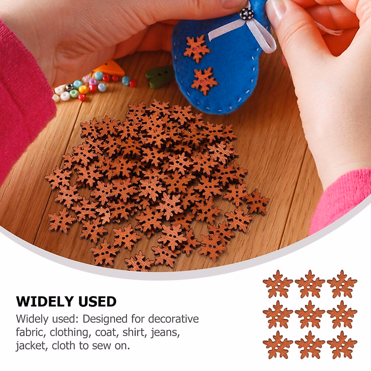 200pcs Craft Buttons Small Buttons Wooden Buttons for Crafts DIY Wooden Ornaments Decorative Buttons Overcoats Button Decor Retro Style Buttons Coat Button Cute Buttons