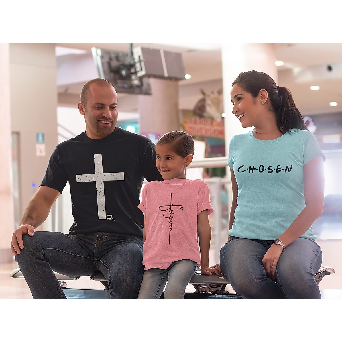 Christian Faith Over Fear Nail Cross Jesus Mens Mesh Back Trucker Hat Baseball Cap, Black/Black