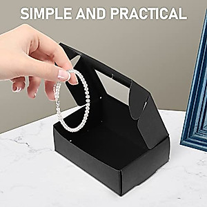 MAGICLULU Wedding Favor Bags 50pcs Bakery Boxes with Window Kraft Paper Cookie Boxes Mini Cake Boxes Cupcake Boxes Small Paper Gift Box for Dessert Pastry Candy Packaging Birthday Treat Case