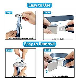 WaiNynyda Airplane Seat Belt Extender, Seatbelt Extender Adjustable 7-31" for Most Airplane Except Southwest Airlines (Blue)