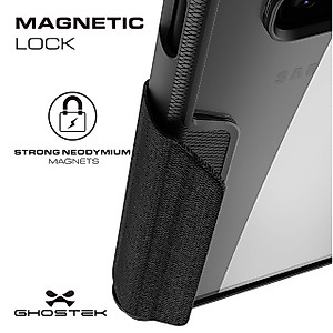 Ghostek Exec Flip Folio Wallet Galaxy S10e Case with Leather Credit Card Holder and Clear Back for Wireless Charging Compatibility Phone Cover for 2019 Galaxy S10e (5.8 Inch) (Black)