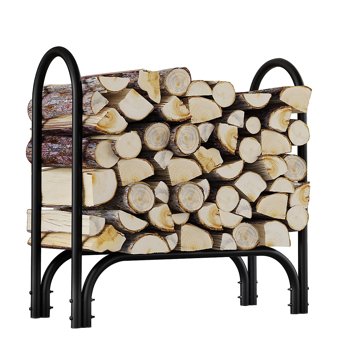 Fire Beauty Firewood Rack Log Holder,Log Storage Holder,Storage Rack,Firewood Stacker for Fireplace Indoor Outdoor(Middle)