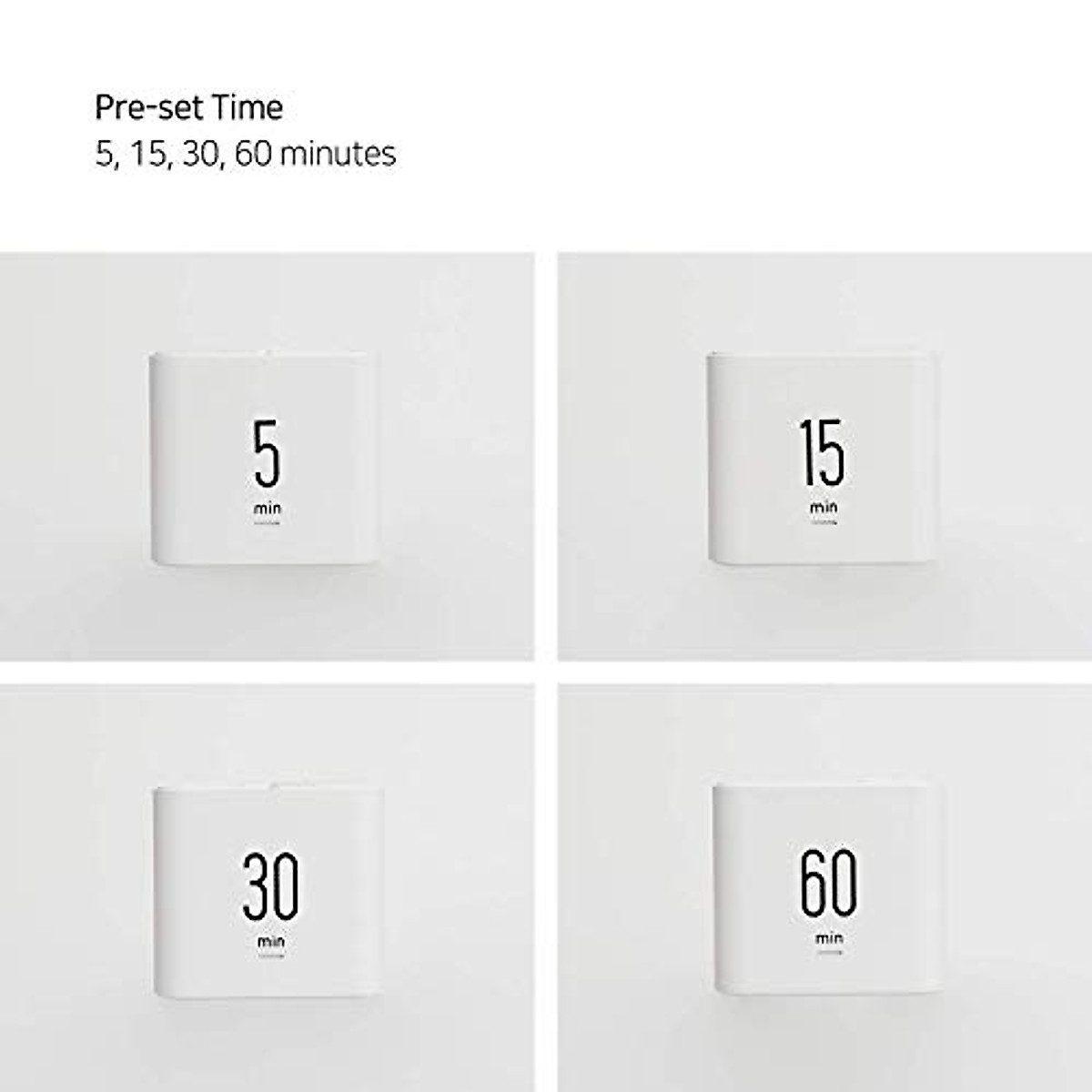 mooas Multi Cube Timer White(5,15,30,60 Minutes) & Yellow(3,10,30,60 Minutes) Bundle, Clock & Alarm, Time Management, Time for Studying, Cooking and Workout, Kids Timer