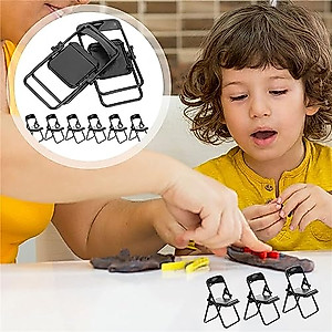 FOLENZU Miniature Folding Chair, Mini Folding Chair Toy, White Folding Chair, Alabama Brawl Folding Chair(white3pcs)