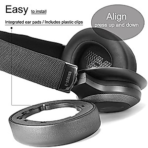 Live 650 BTNC E65BTNC Ear Cushion Memory Foam Ear Pads Replacement Compatible with JBL E65 E65BTNC / Duet NC/Live 650BTNC Live 660 BTNC Headphones (Black)