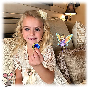 Tooth Fairy Gift Set Keepsake Gold Coin and Tooth Fairy Book for Girls