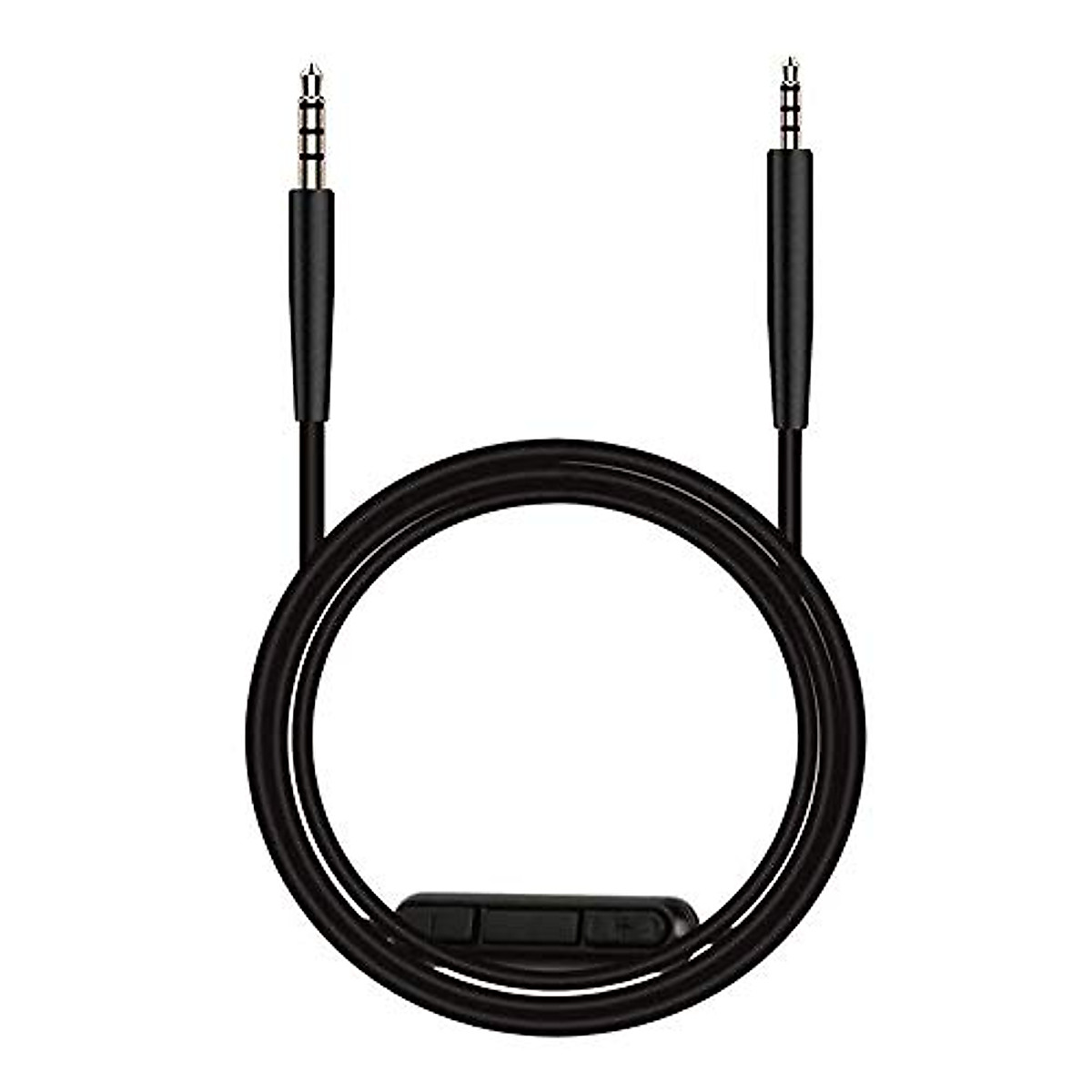 QC35 Replacement Audio Cable Cord for Bose Quietcomfort 35 QC35 Oe2 Oe2i QC25 Headphones with Inline Mic Volume Control 1.4 Meters 3.5mm to 2.5mm Cable for iOS Android System (Built-in Microphone)