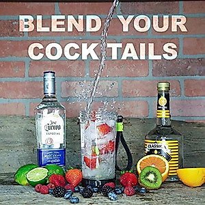 Bevrev Blender & Mixer 2-Pack: Includes Non-Electric Blender Sports Bottle with Stainless Steel Blades for Shakes/Smoothies & Non-Electric Mixer with The Propeller Blade for Mixing Protein Powders.