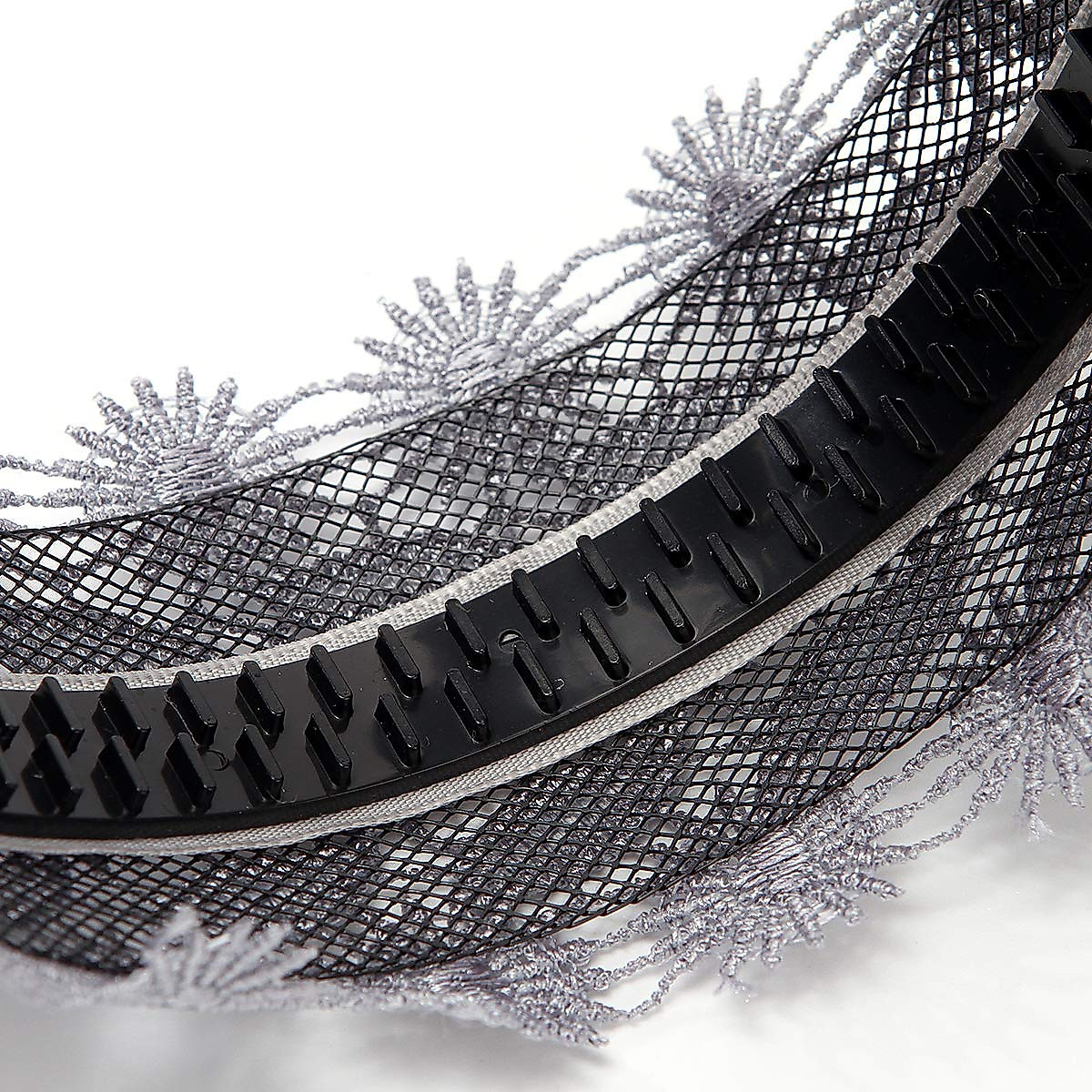 LONEEDY Non-Slip Multicolor Lace Headband Wide-Head Cutout Hard Headbands for Women and Girls (Sun flower)