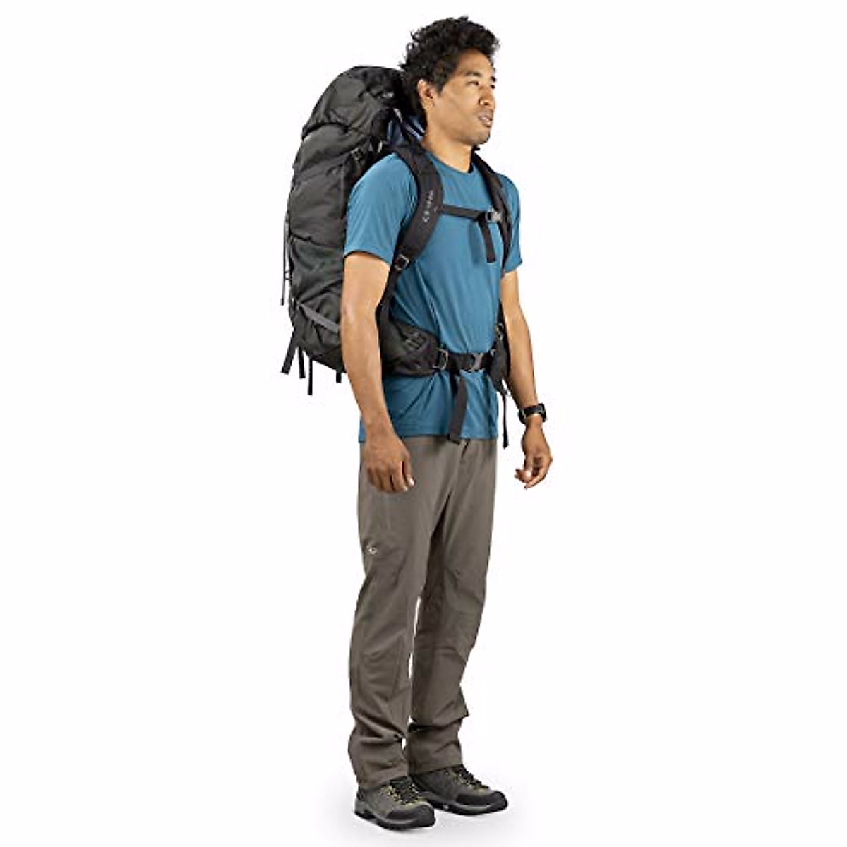 Osprey Rook 65L Men's Backpacking Backpack, Black, One Size