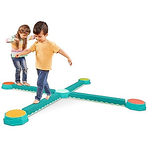 B. Toys – Balance Beam for Kids – Interlocking Balancing Beams – 5 Sensory Pads & 8 Beams – Active Play for Toddlers, Kids – 3 Years + – Balance & Build Set