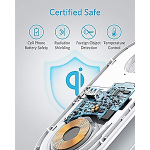 Anker Wireless Charging Station, 2 in 1 PowerWave+ Pad with Holder for Apple Watch 5/4/3/2, Wireless Charger for iPhone 13, 12, 12 Pro Max, 11, AirPods (Watch Charging Cable & AC Adapter Not Included)