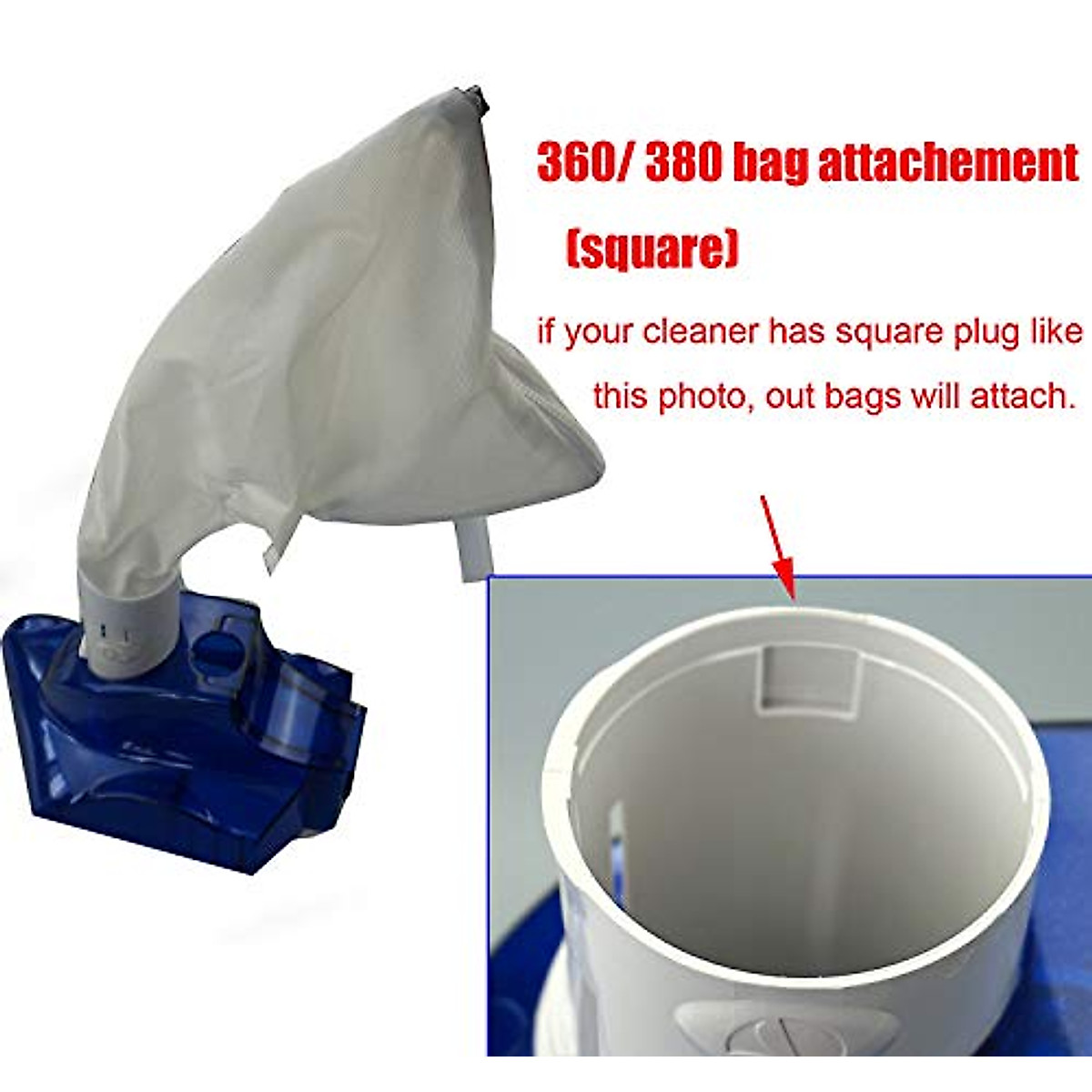 Protac New 2 Pack All Purpose Bag Replacement for Polaris 360 380 Zipper Bag Cleaner Bag