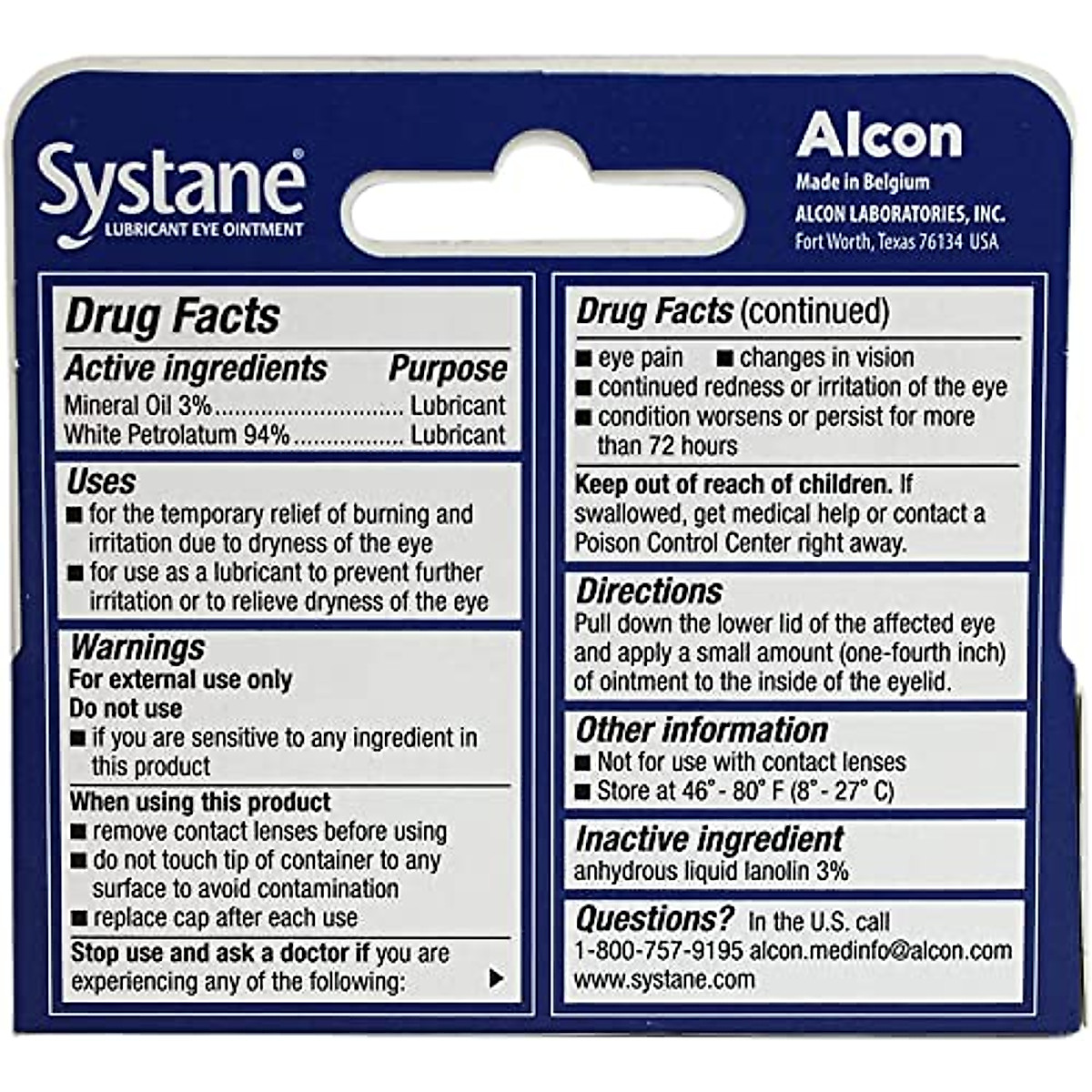 Systane Lubricant Eye Ointment 3.5 g 1 Pack Canadian