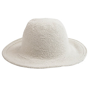 San Diego Hat Company Women's Natural Cotton Crochet Hat, One Size
