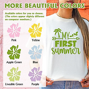 HTV Heat Transfer Vinyl Bundle 12" x 10" - 6 Sheets/Roll, Iron On Transfers for T-Shirts, Easy to Cut & Weed Heat Transfer Vinyl for Custom Shirts, Iron On Vinyl for DIY Crafts, HTV Vinyl Rolls