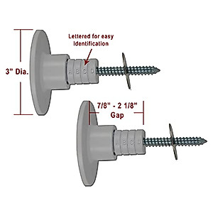 Solid Mount Grab Bar Kit - Patented Mounting Kit for Fiberglass Wall in Bathtubs & Showers/ANSI & ADA Standards/1 Kit Mounts 1 Grab Bar