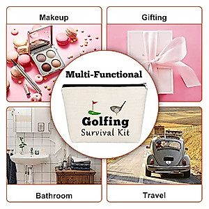 Golf Team Gifts for Women Makeup Bag Golf Gifts for Golf Lover Golfer Cosmetic Bags Golf Player Gifts Travel Cosmetic Pouch for Friends Golfer Makeup Pouch Zipper Bag Christmas Birthday Present