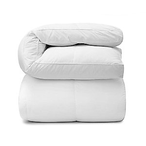 Standard Textile Down Featherbed, White, King