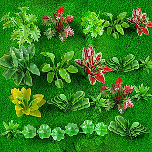 FOIMAS 100pcs Mini Model Plant Miniature Model Tree Flower Green Shrub for Fairy Garden Diorama Train Scenery Railway Sand Architecture Model Craft Supply