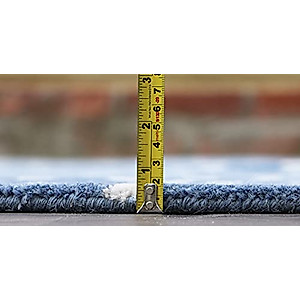 Wallard Design Antelope Cheetah Blue Animal Contemporary Handmade 100% Woolen Area Rugs & Carpets (8'x10')