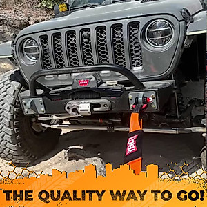 Vehiclex Off-Road Tow Recovery Kit 3" x 30' - 35000 lbs - Off Road Snatch Strap, High Visibility Industrial Grade Webbing, Protective Sleeves - 2 Heavy Duty D-Ring Shackles - Storage Bag