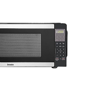 Countertop Microwave Oven, 0.9 cu. ft. Digital Microwave Oven with Turntable Push-Button Door, Child Safety Lock, Stainless Steel Microwave Oven,900 Watts