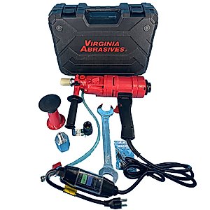 Virginia Abrasives 433-20000 1pc 3-Speed Manual Clutch Electric Core Drill - Premium Concrete Drill - Multifunctional Tool for Concrete/Masonry - Handheld Power Drills - Diamond Core Drill