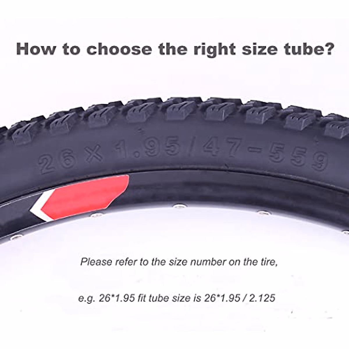 2 Pack 26x1.9/2.125 Bike Inner Tube with Tire Levers and Rim Strips 26 Inch, 26 Bike Tire Tubes Compatible with 26x1.9 26x1.95 26x2.0 26x2.125 Bicycle Tire Tyre Tubes Schrader Valve