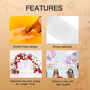 Balloon Arch Kit 49.2ft Balloon Tape & 300pcs Balloon Glue Point For Balloon Decorating Strip Kit For Party Graduation Wedding Birthday Baby Shower Decor
